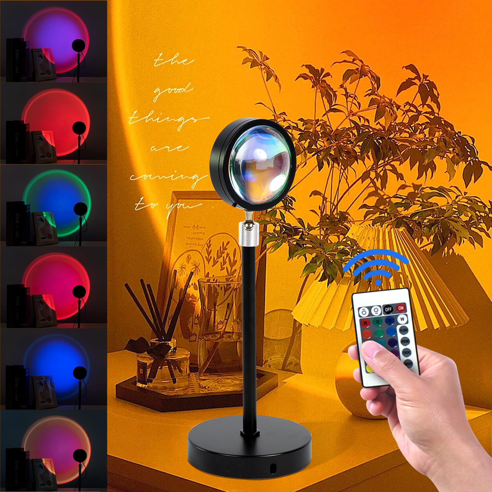 Aesthetic Sunset Projection Lamp Adjustable Color Changing & Fade Mode ...